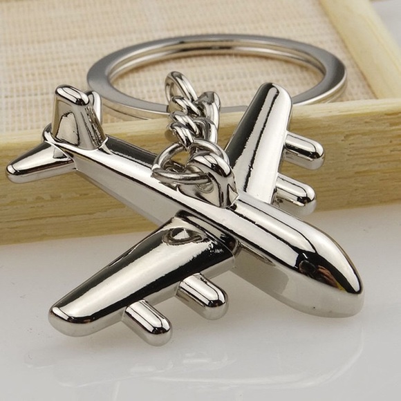 Accessories | Silver 4 Engine Jumbo Jet Airplane Keychain | Poshmark